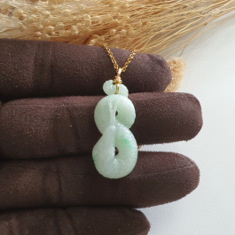 Translucent Green Jadeite "Green Python" Pendant (JAB006516)