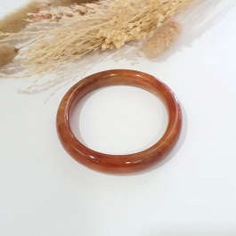Translucent Brilliant Orangey Red “The Everlasting Sunset” Bangle (JAC002176)